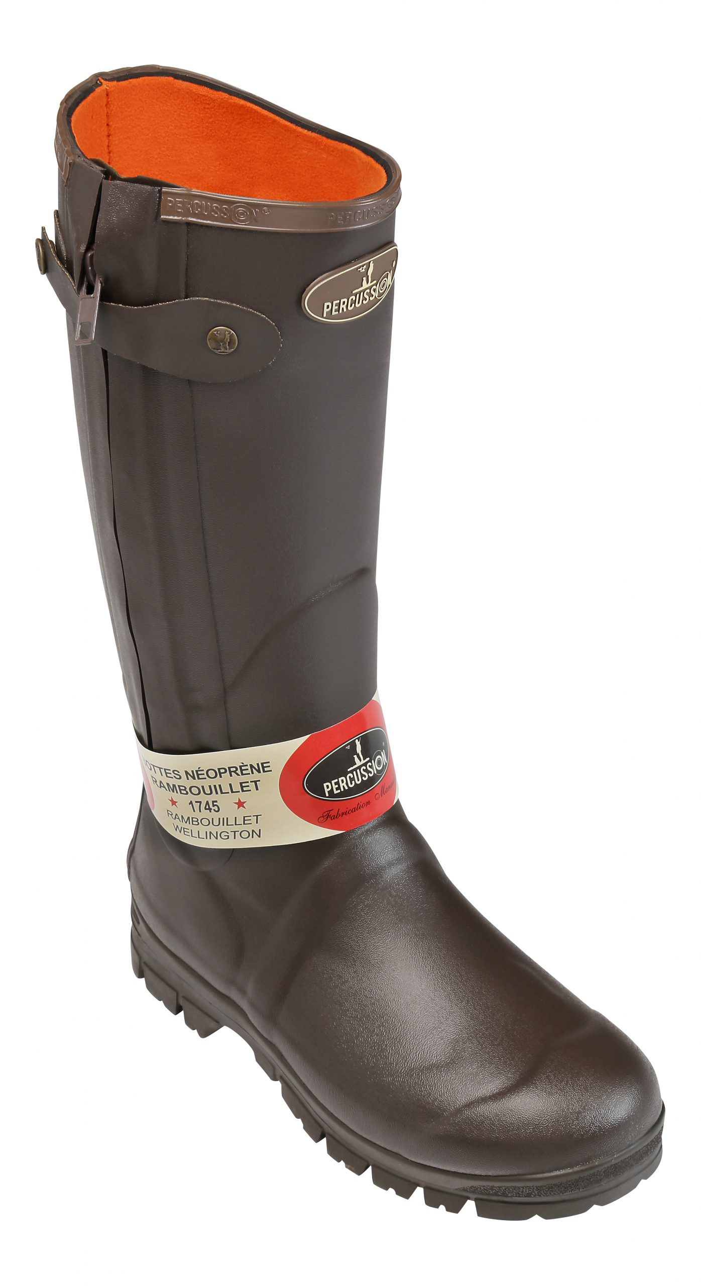 Percussion Rambouillet Zipped Wellington - Brown - Edinburgh Outdoor Wear