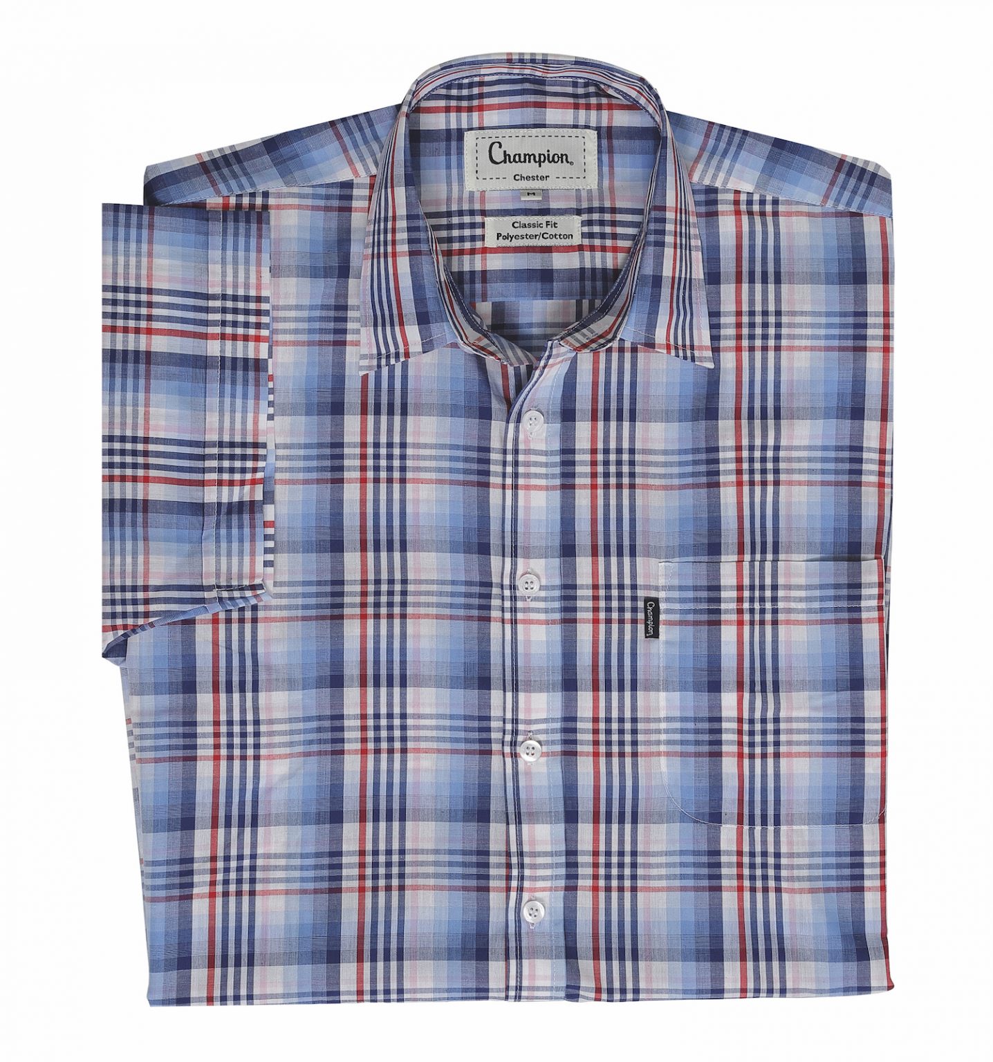 Champion Chester Short Sleeve Shirt Blue - Edinburgh Outdoor Wear