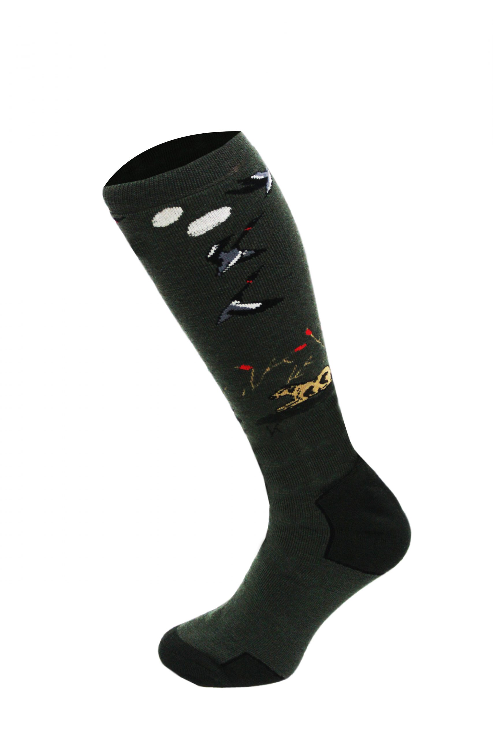 Oxford Blue Men's Knee High Hunting Socks - Khaki Green - Edinburgh ...