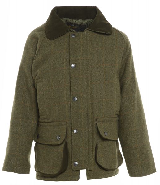 Bronte Kids Tweed Jacket - Olive - Edinburgh Outdoor Wear