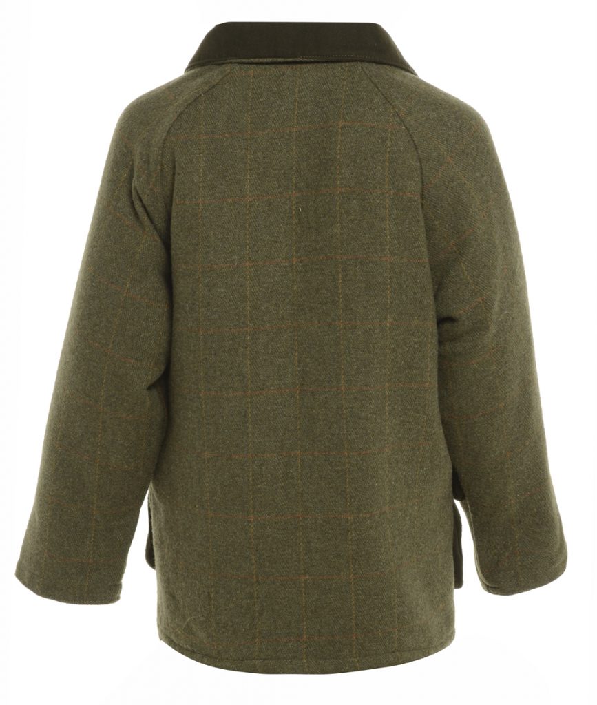 Bronte Kids Tweed Jacket - Olive - Edinburgh Outdoor Wear