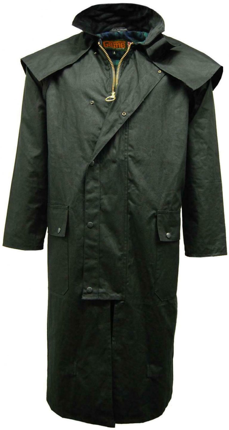 Game Men's Full Length Wax Stockman Coat - Black - Edinburgh Outdoor Wear