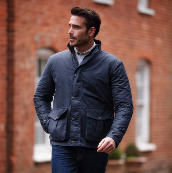 Men's Kincraig EOW Wax Jacket - Navy - Edinburgh Outdoor Wear