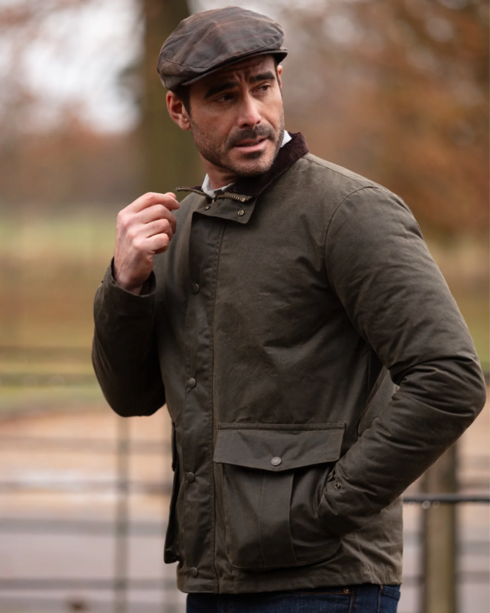 Men's Kincraig EOW Wax Jacket - Olive - Edinburgh Outdoor Wear